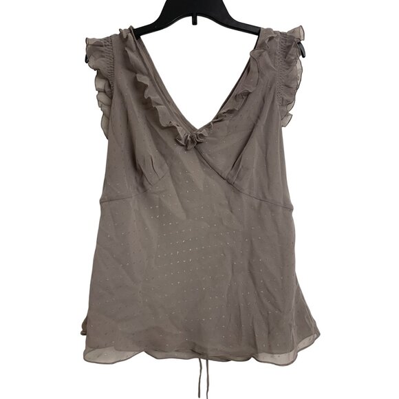 LOFT | Tops | Loft Ruffle Baby Doll V Neck Empire Waist Y2k Blouse ...